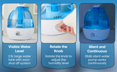 2.5L Cool Mist Humidifier – ADOV