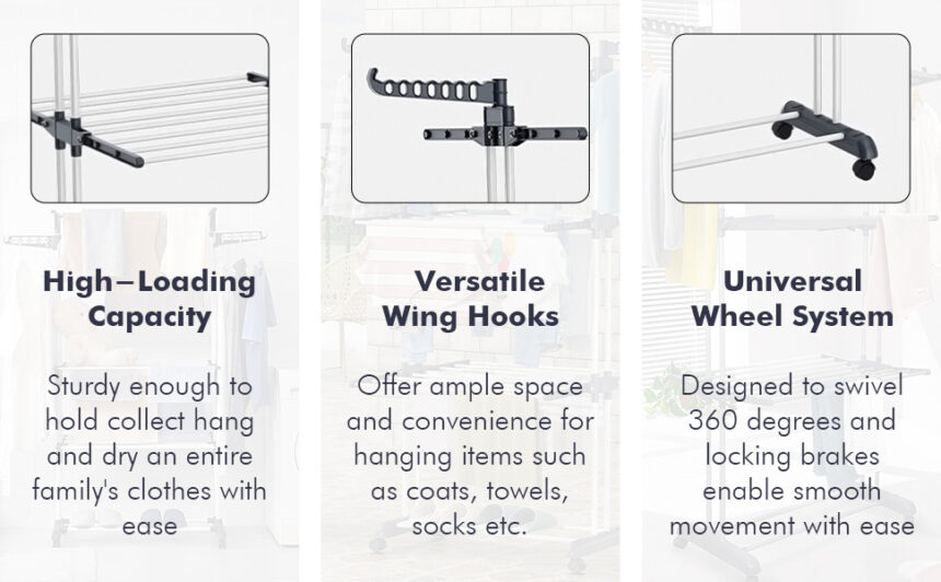 Foldable Clothes Drying Rack for Easy Air Drying - ADOV