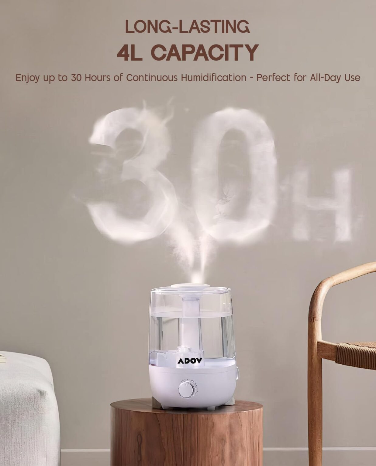 ADOV's Best Compact Humidifier for Home & Office Use